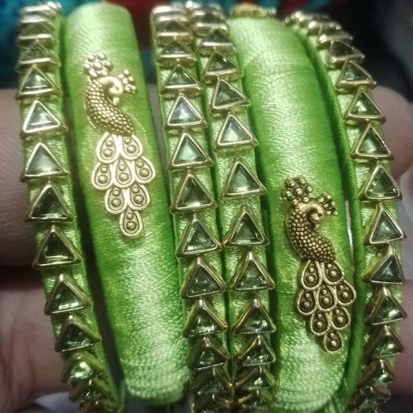 Silk Thread Bangle Making : Step by Step – Aari & Embroidery Materials ...